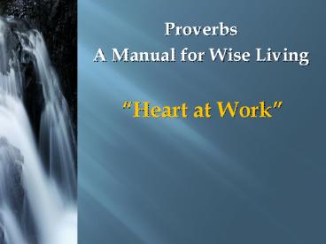 Proverbs presentation | free to view