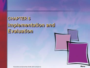 PPT – CHAPTER 6 Implementation and Evaluation PowerPoint presentation ...