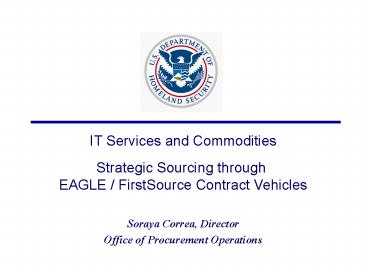 IT Services and Commodities presentation | free to view