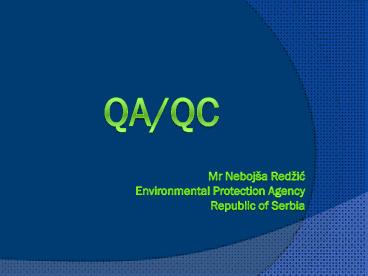 QAQC presentation | free to view