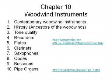 Chapter 10 Woodwind Instruments presentation | free to download