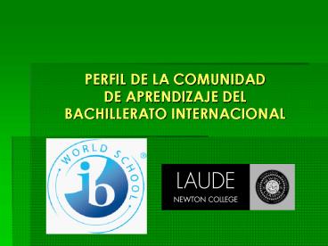 PPT – PERFIL DE LA COMUNIDAD DE APRENDIZAJE DEL BACHILLERATO ...