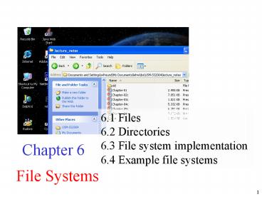 PPT – File Systems PowerPoint presentation | free to view - id: 27e1fa ...
