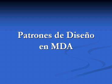 PPT – Patrones de Dise PowerPoint presentation | free to download - id ...