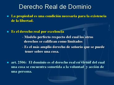 Derecho Real de Dominio presentation | free to view