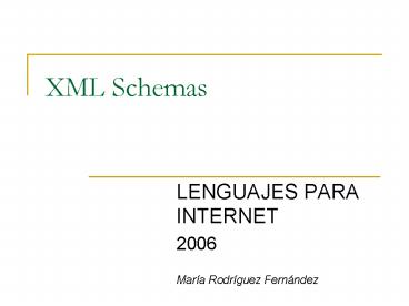 XML Schemas presentation | free to view