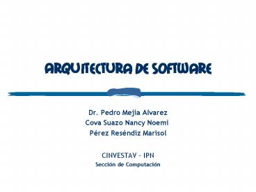 Arquitectura de Software presentation | free to view