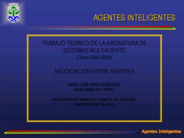 AGENTES INTELIGENTES presentation | free to view