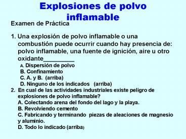 PPT – Explosiones de polvo inflamable PowerPoint presentation | free to ...