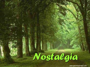 Nostalgia presentation | free to view