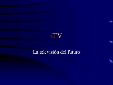 iTV presentation | free to view