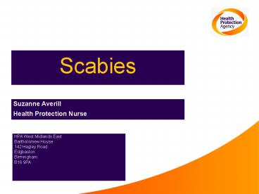 PPT – Scabies PowerPoint presentation | free to view - id: 295b4f-ZDc1Z