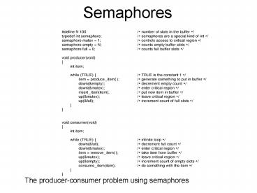 Semaphores presentation | free to download