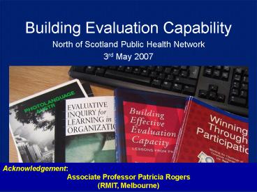 PPT – Building Evaluation Capability PowerPoint presentation | free to ...