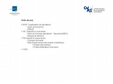 Ordre du jour presentation | free to download