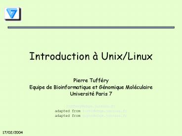 PPT – Introduction UnixLinux PowerPoint presentation | free to view - id: 2a5ece-ZDFlN