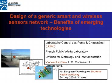 PPT – Design of a generic smart and wireless sensors network Benefits ...