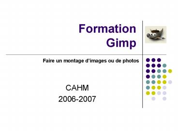 Formation Gimp presentation | free to view