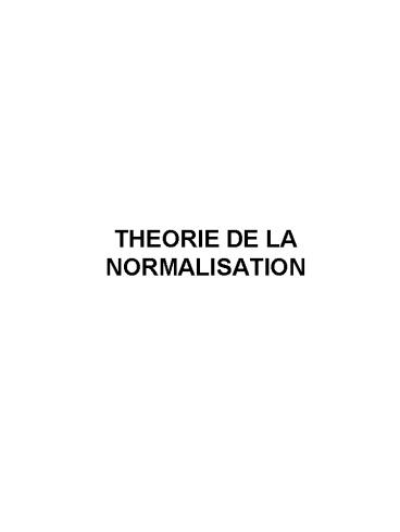 PPT – THEORIE DE LA NORMALISATION PowerPoint presentation | free to ...