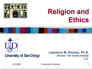 Religion and Ethics presentation | free to view