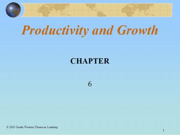 Productivity and Growth presentation | free to download
