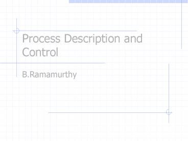 Process Description and Control presentation | free to download