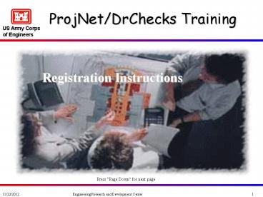 ProjNet/DrChecks Training presentation | free to view