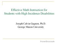 PPT – ResearchBased Math Interventions for Students with Disabilities ...