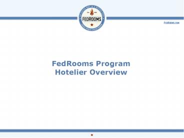 FedRooms Program presentation | free to view
