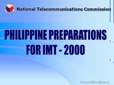 National Telecommunications Commission presentation | free to view