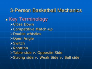 3Person Basketball Mechanics presentation | free to view