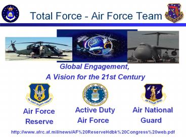 Total Force Air Force Team presentation | free to view