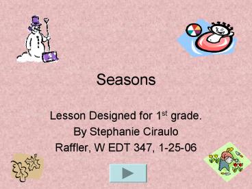 Seasons presentation | free to view