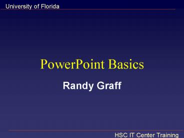 PowerPoint Basics presentation | free to view