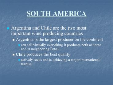 SOUTH AMERICA presentation | free to view