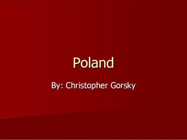 Poland presentation | free to view