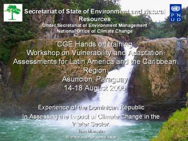 Secretariat of State of Environment and Natural Resources Under ...