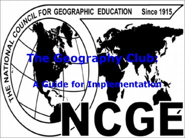 PPT – The Geography Club: PowerPoint presentation | free to view - id ...