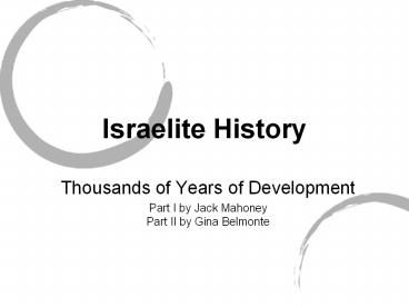 PPT – Israelite History PowerPoint presentation | free to download - id ...