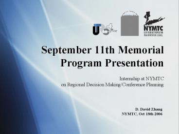 September 11th Memorial Program Presentation presentation | free to view