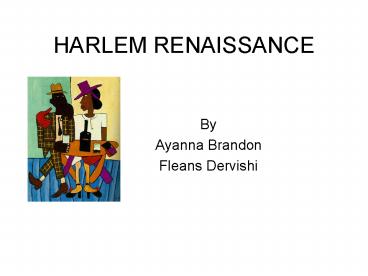 HARLEM RENAISSANCE presentation | free to view