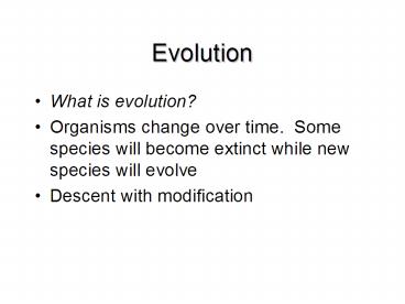 PPT – Evolution PowerPoint presentation | free to view - id: 6da2-YzRlM
