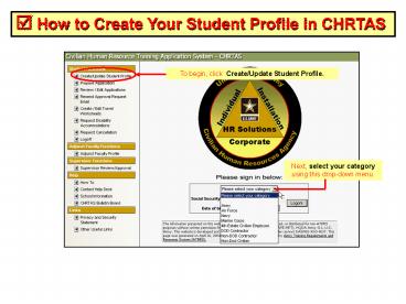PPT – How to Create Your Student Profile in CHRTAS PowerPoint ...