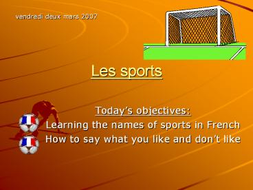 Les sports presentation | free to download