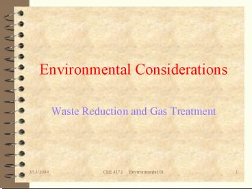PPT – Environmental Considerations PowerPoint presentation | free to ...