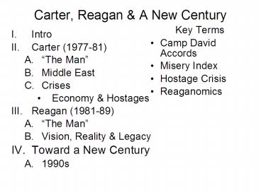 Carter, Reagan presentation | free to view