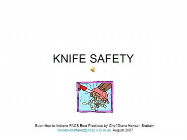 KNIFE SAFETY presentation | free to view