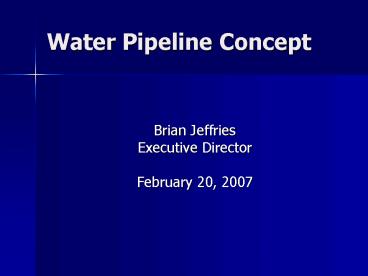 PPT – Water Pipeline Concept PowerPoint presentation | free to view ...