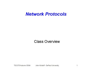 PPT – Network Protocols PowerPoint presentation | free to view - id ...