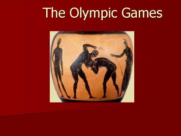 The Olympic Games presentation | free to view